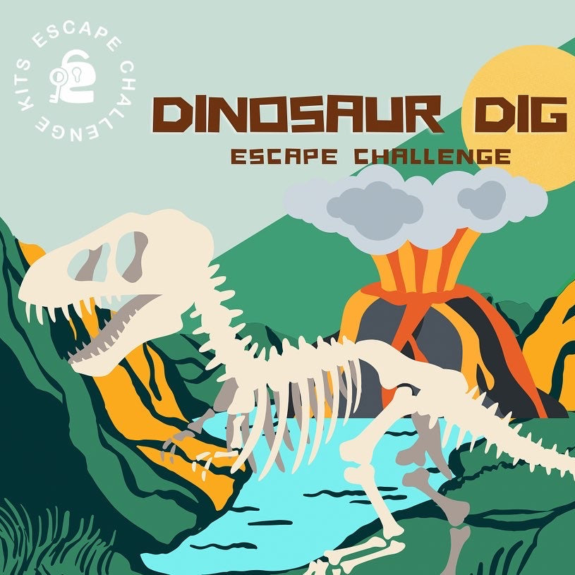 Dinosaur Escape Room Kit for Kids | Two Difficulty Levels | At‑Home ...